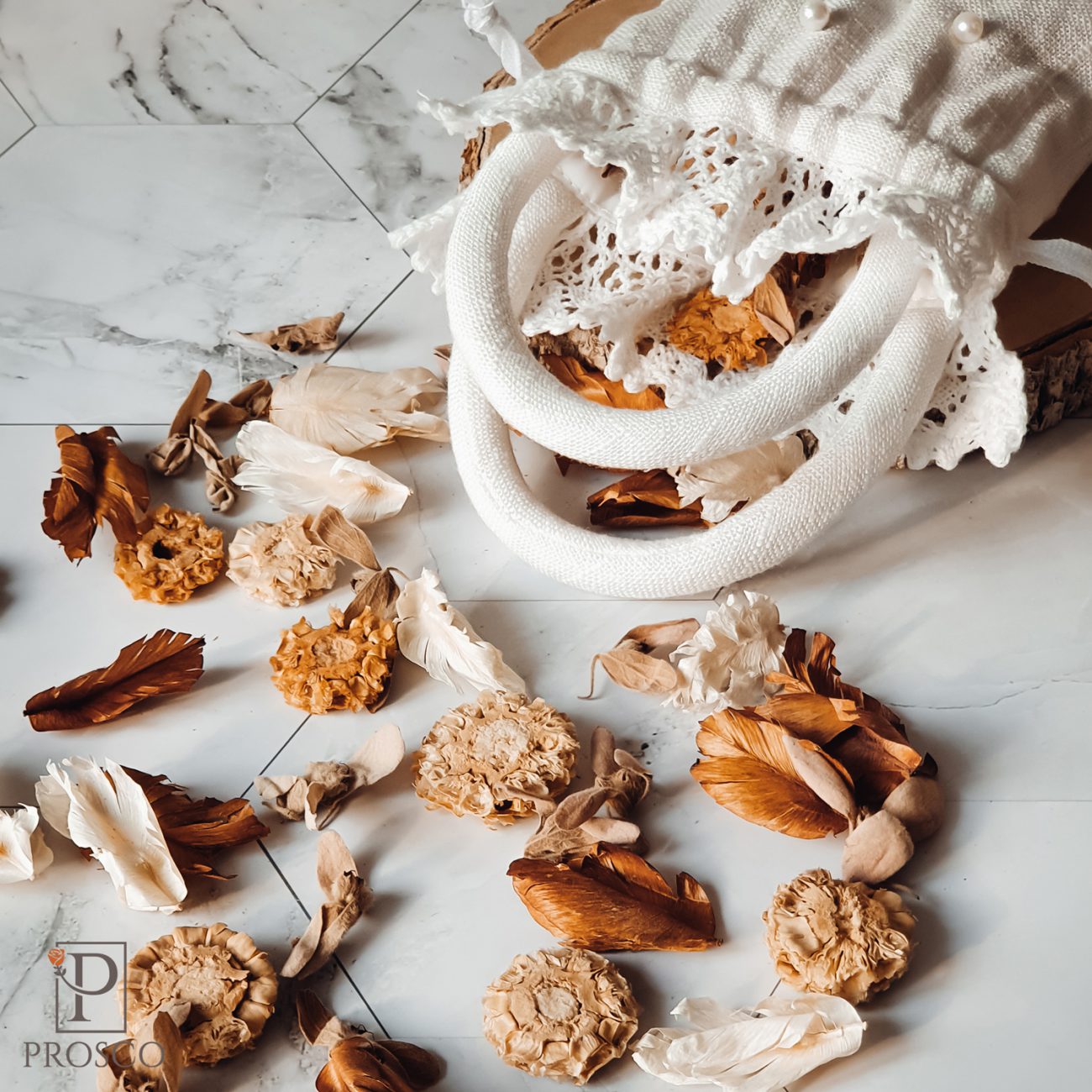 DAHLIA SCENTED SACHET - DRIED BOTANICAL AND DRIED FLOWER FOR DECORATION